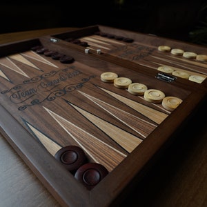 Wooden Backgammon Board Set Custom Backgammon Board Turkish Tavla ...