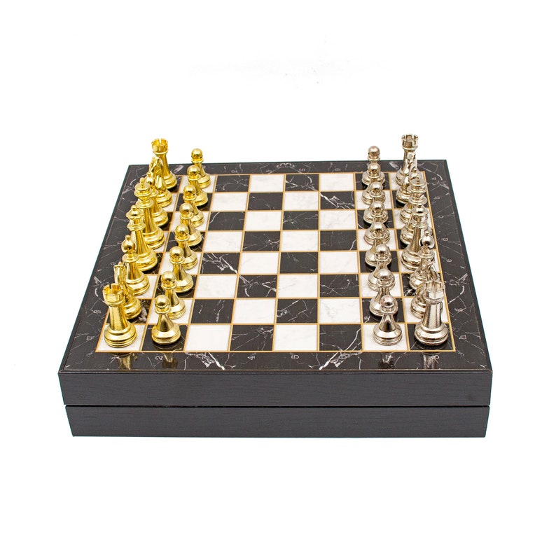 Black Chess Set With Storage Classic Chess Pieces Best Gifts for Him ...