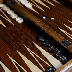 Wooden Backgammon Board Set Custom Backgammon Board Turkish Tavla ...