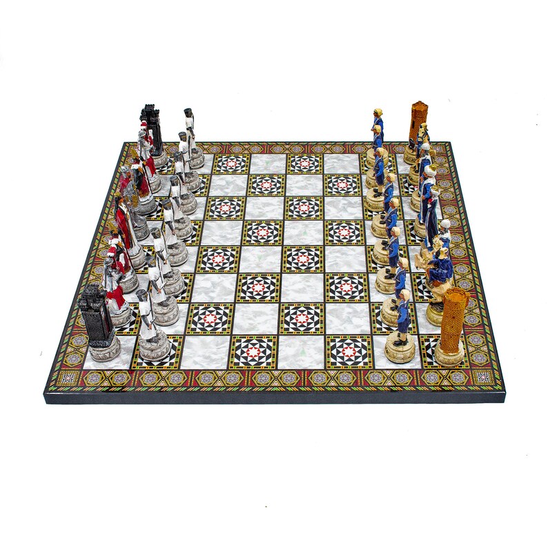 Unique Chess Set With Camelot Chess Pieces or Crusaders Themed Figures ...
