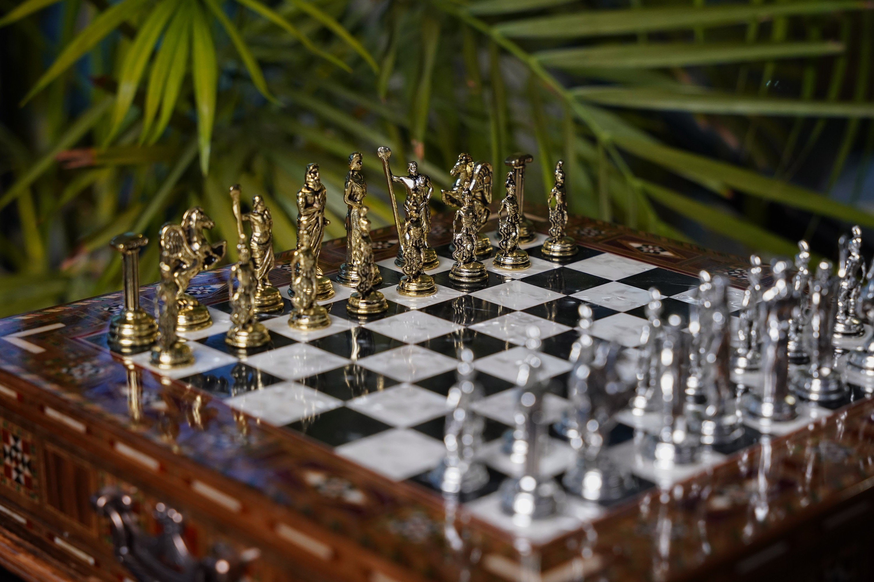 Wooden Chess Set Premium Fathers Day Gift Chess Board With Storage ...