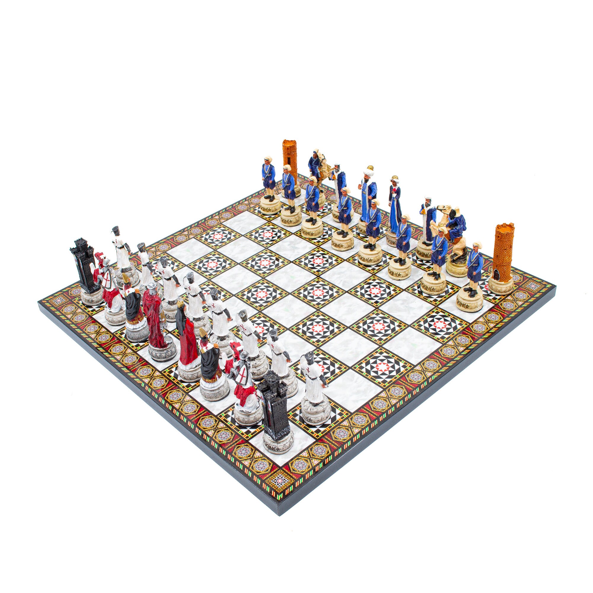 Unique Chess Set With Camelot Chess Pieces or Crusaders Themed Figures ...