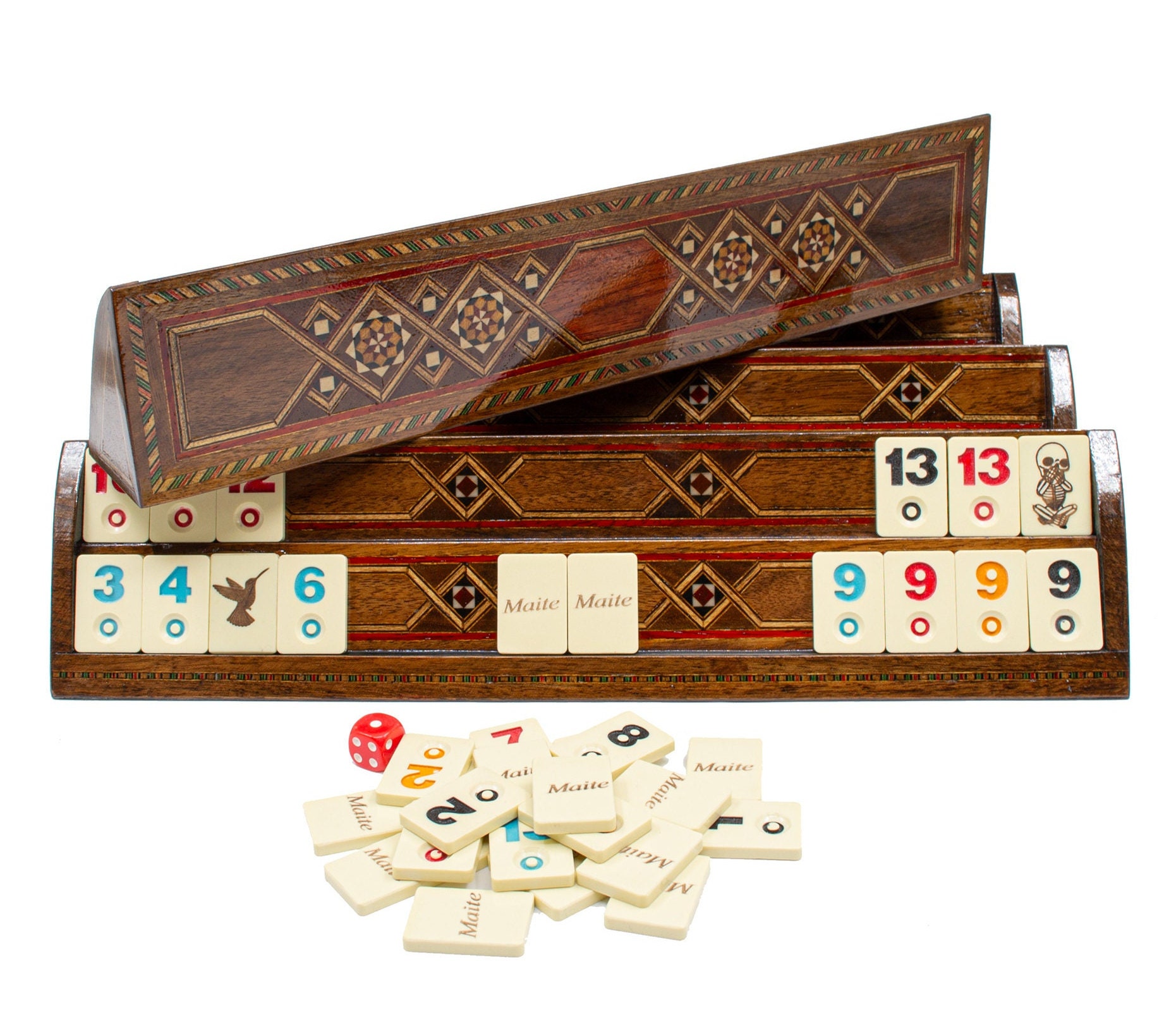 Handmade Rummy Cube Set Family Games for Adults Housewarming Gift for ...