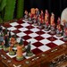 Wooden Chess Set Handmade Camelot Chess Pieces Hand Painted Chess ...