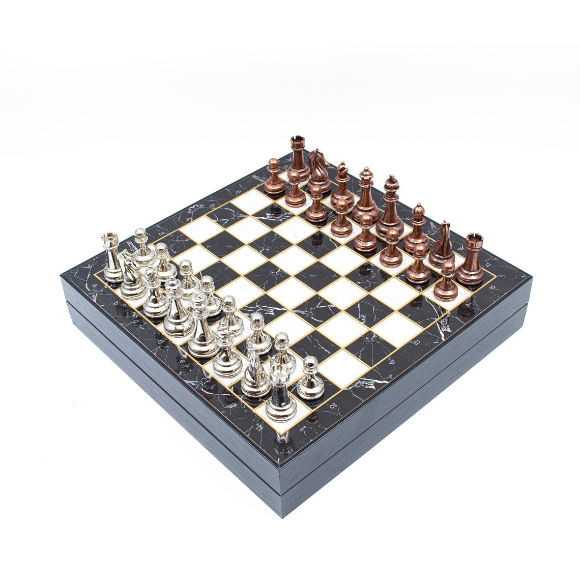 Black Chess Set With Storage Classic Chess Pieces Best Gifts for Him ...