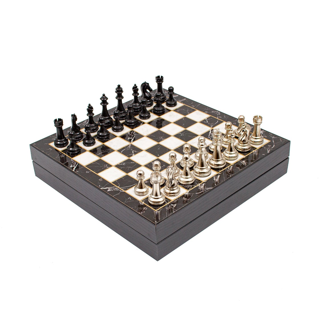 Black Chess Set With Storage Classic Chess Pieces Best Gifts for Him ...