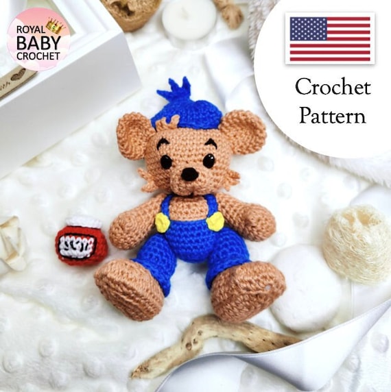 Bamse The world s strongest bear crochet pattern in english with US terminology Amigurumi tutorial PDF file