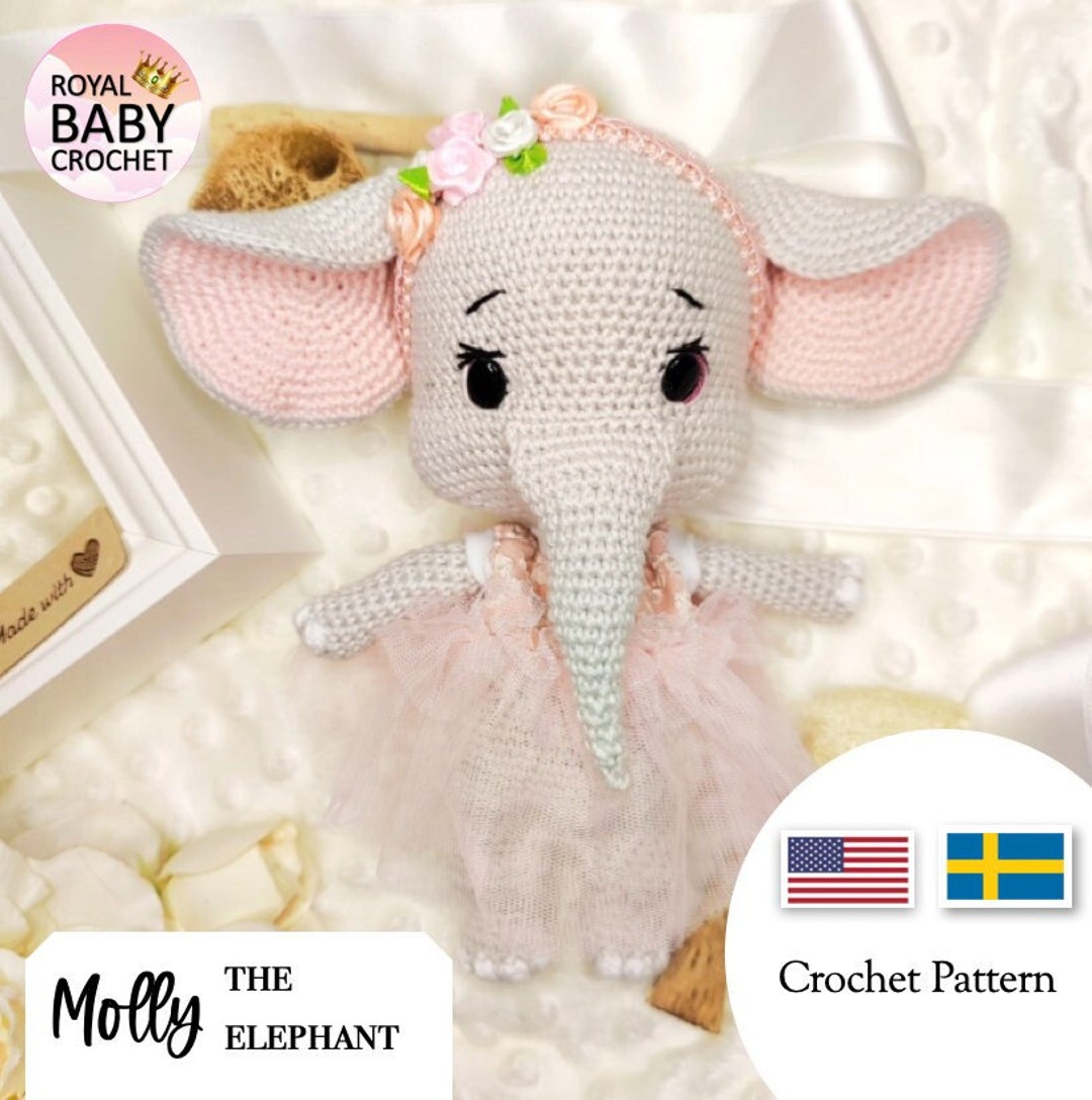 Molly the Elephant (crochet Pattern in English and Swedish by ...