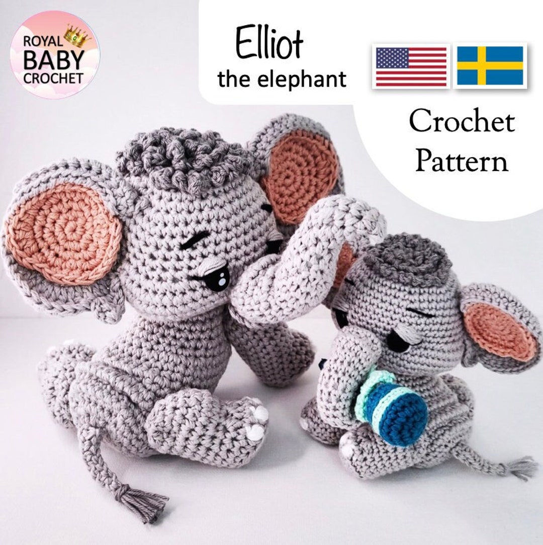 Elliot the Elephant (crochet Pattern in English and Swedish by ...