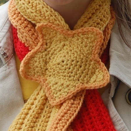 Shooting Starf Crochet Star Scarf Pattern PDF - Etsy