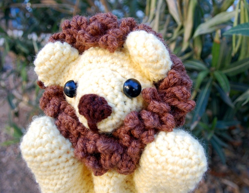 Cuddly Lion Hand Puppet Crochet Pattern PDF - Etsy
