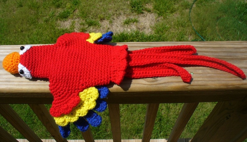 Scarlet Macaw Hand Puppet Crochet Pattern PDF INSTANT DOWNLOAD - Etsy