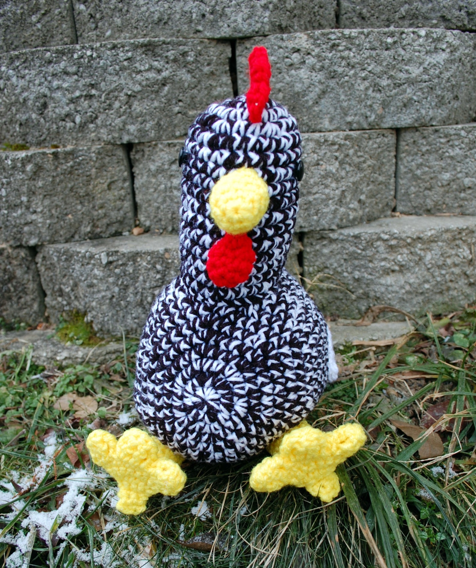 Big Fat Hen Crochet Pattern PDF INSTANT DOWNLOAD Chicken Barred Rock ...