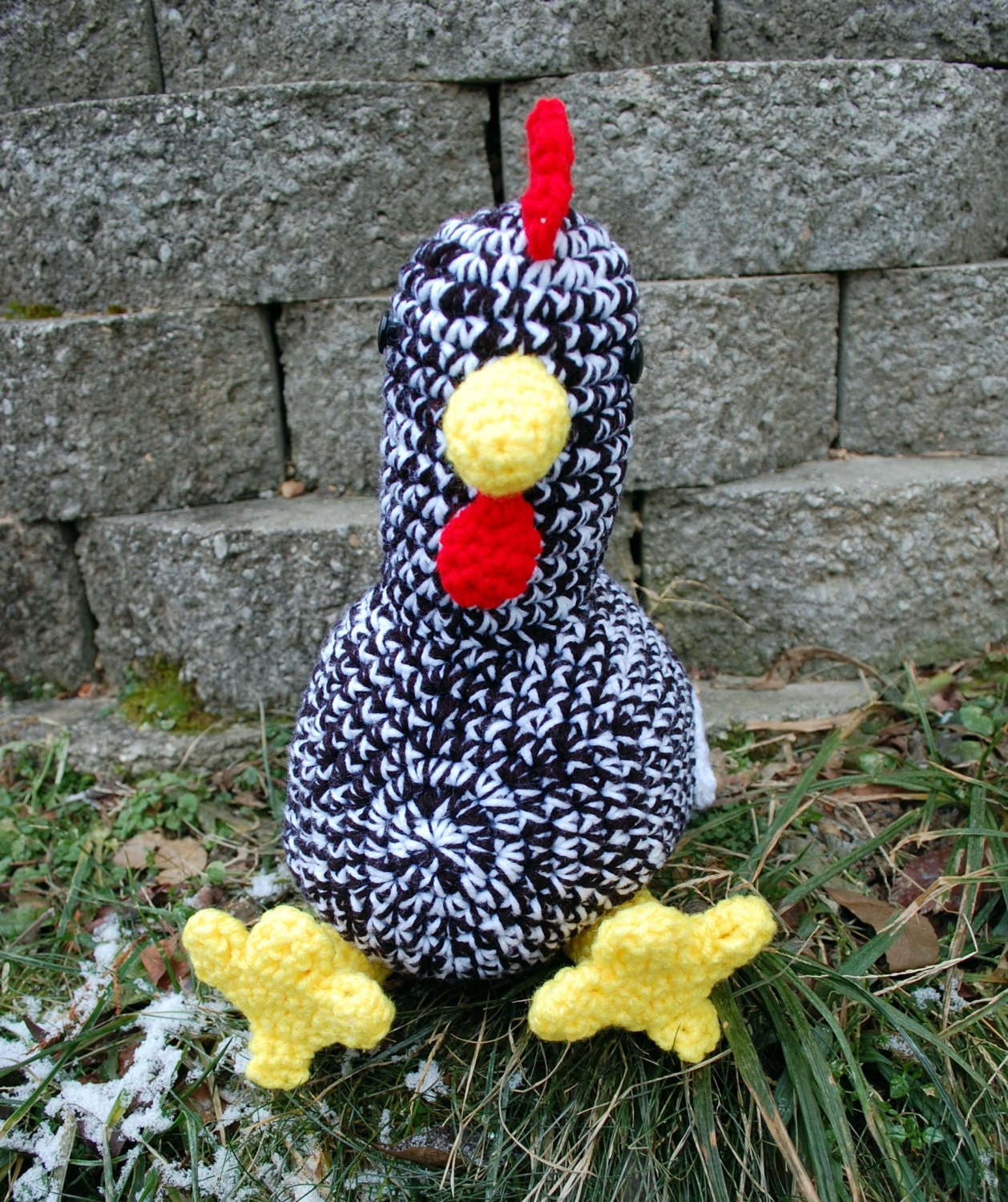 Big Fat Hen Crochet Pattern PDF INSTANT DOWNLOAD Chicken Barred Rock ...