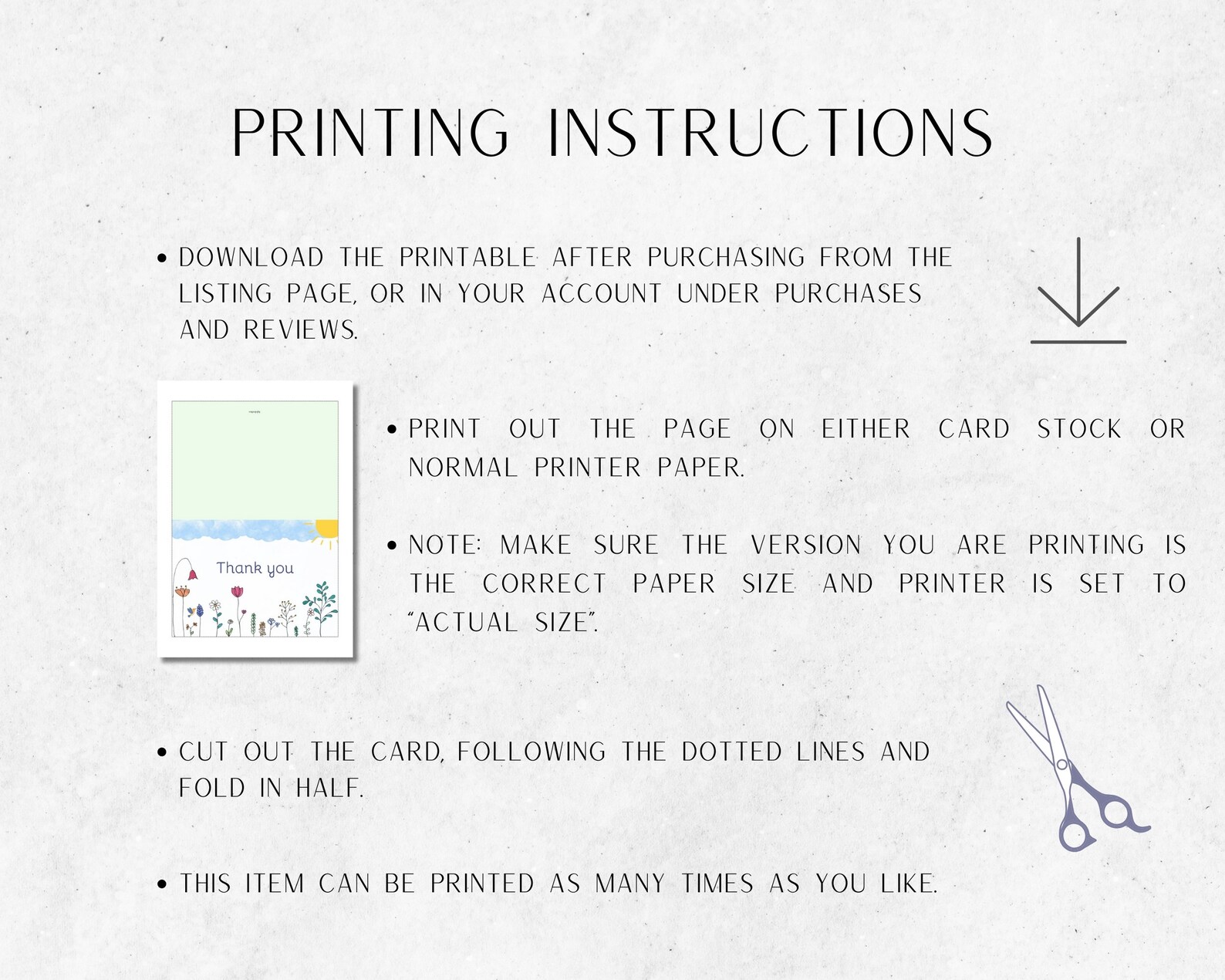 Thank You Printable Cute Greeting Card With Sun Flowers Thankyou ...
