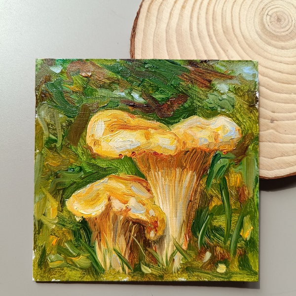 Mushroom Oil Painting - Etsy