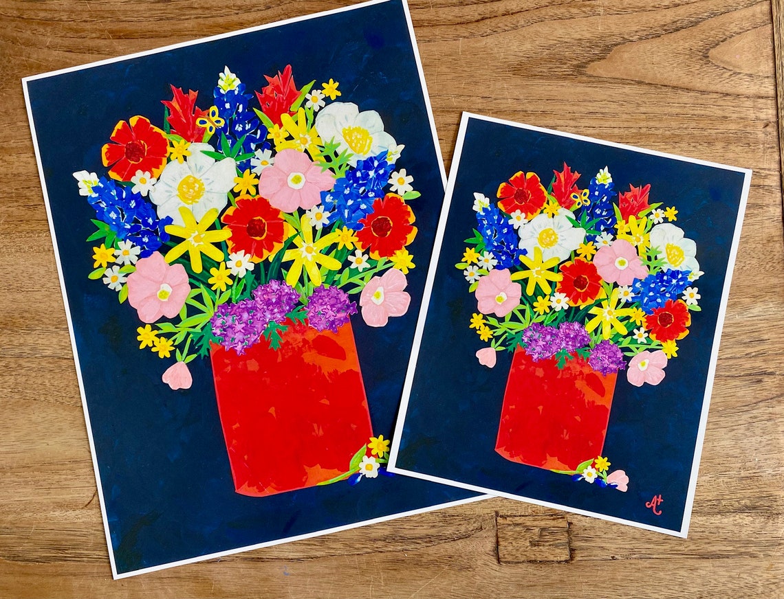 Texas Wildflower Bouquet - Etsy