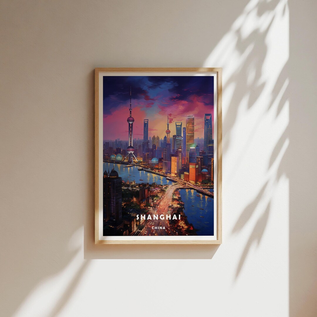 Shanghai Print, Shanghai Poster, China Travel Artwork, China Home Decor ...