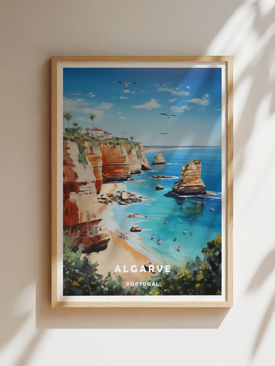 Algarve Travel Poster, Algarve Print, Algarve Wall Art, Digital ...