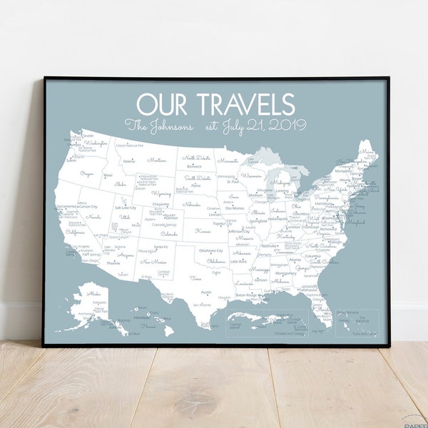 Us Map Where I Ve Been - Etsy
