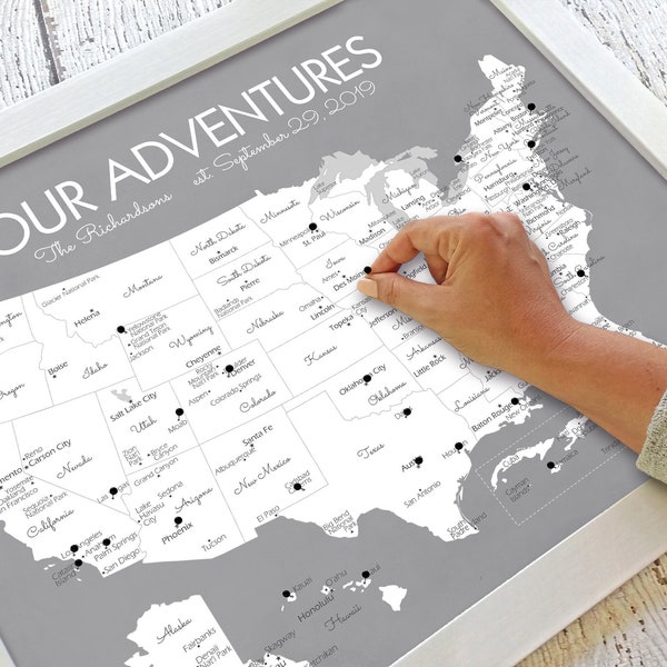 Where We've Been Map - Etsy