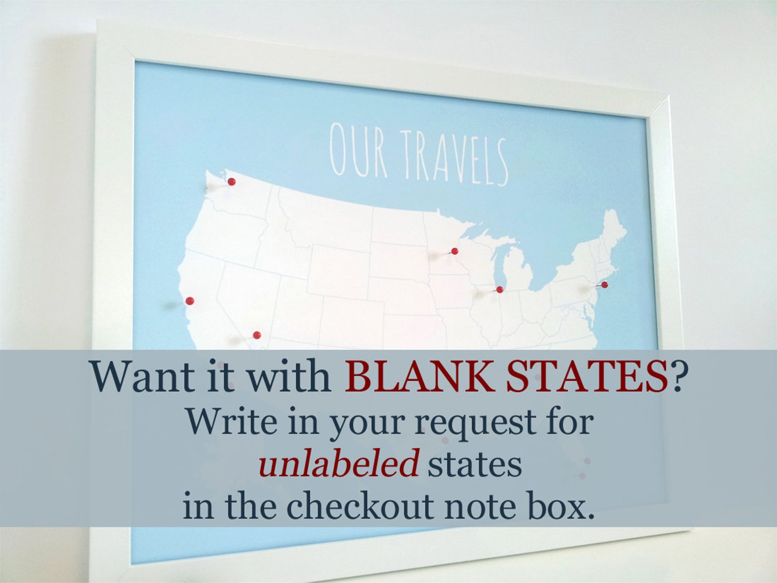 Mini USA Push Pin Map DIY United States Travel Map Pin Board - Etsy
