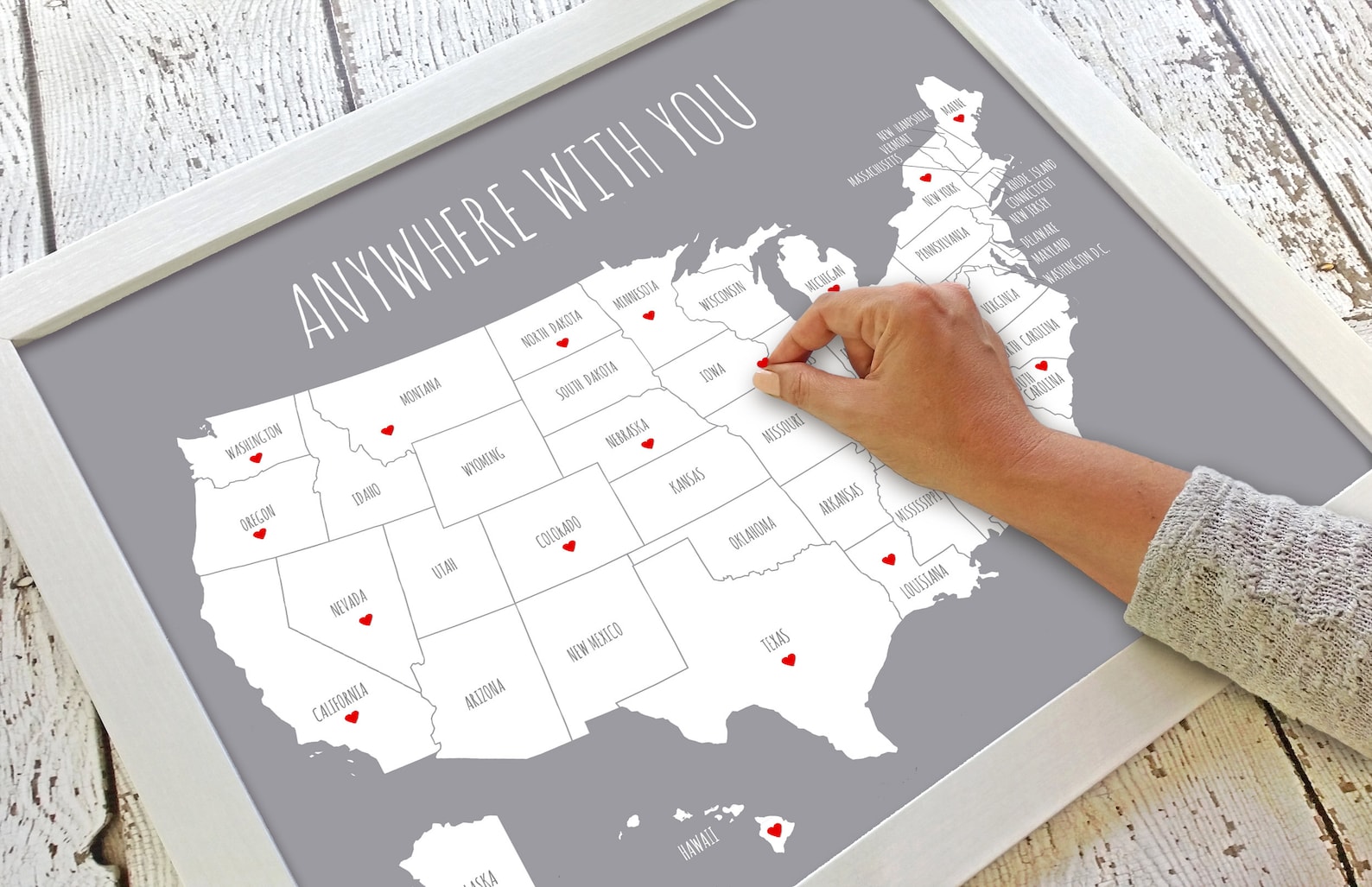 Couples Travel Map | First Anniversary Gift for Boyfriend Bf | Gift for ...