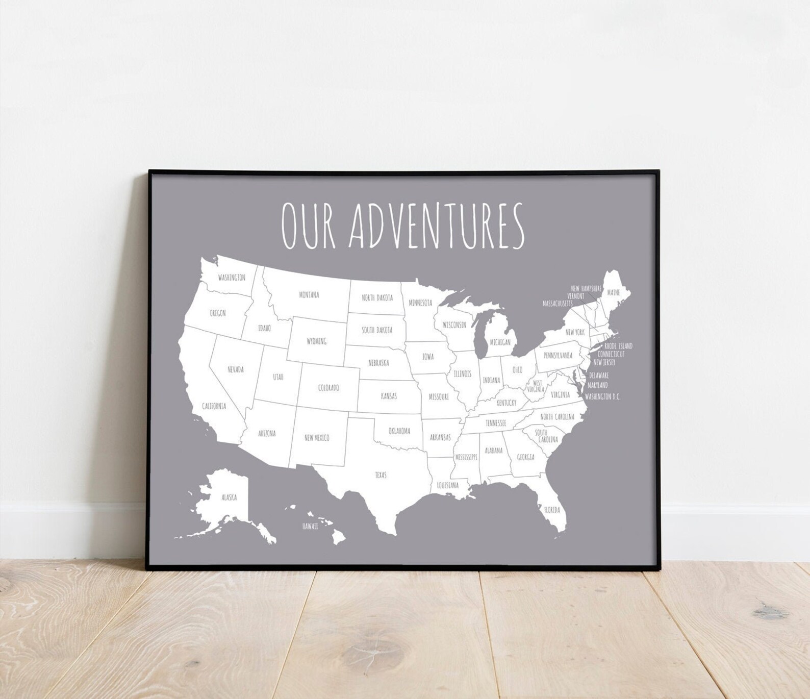 United States Travel Map Print US Map for Places Visited - Etsy