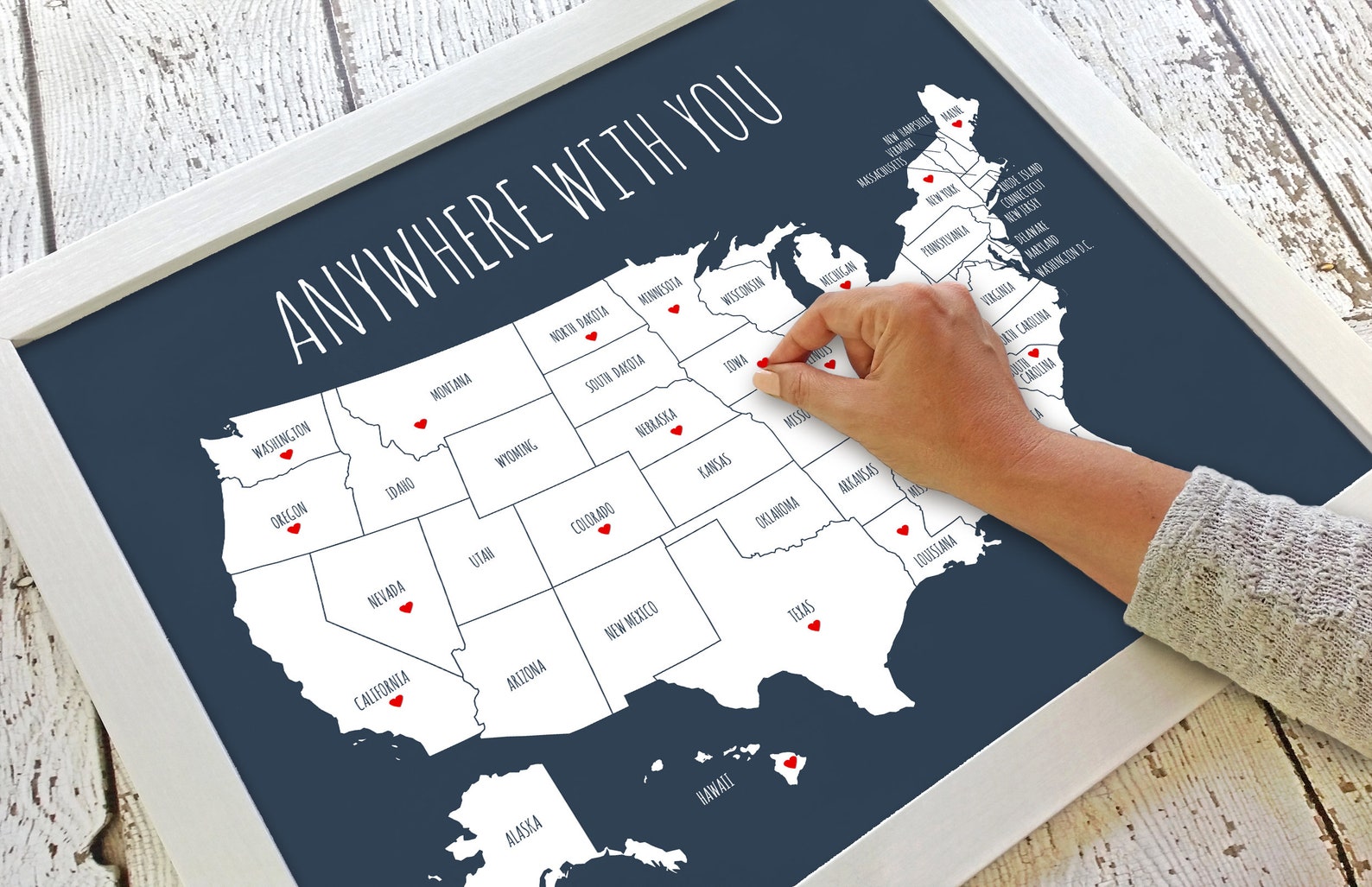 Couples Travel Map First Anniversary Gift for Boyfriend - Etsy