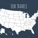 US Travel Map With Stickers | Sentimental Boyfriend Gift | Romantic ...