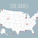US Travel Map With Stickers Sentimental Boyfriend Gift - Etsy