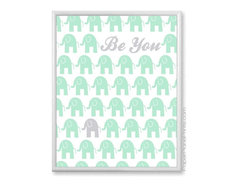 Elephant Nursery Wall Art | Light Pink and Gray Baby Girl Room Decor ...