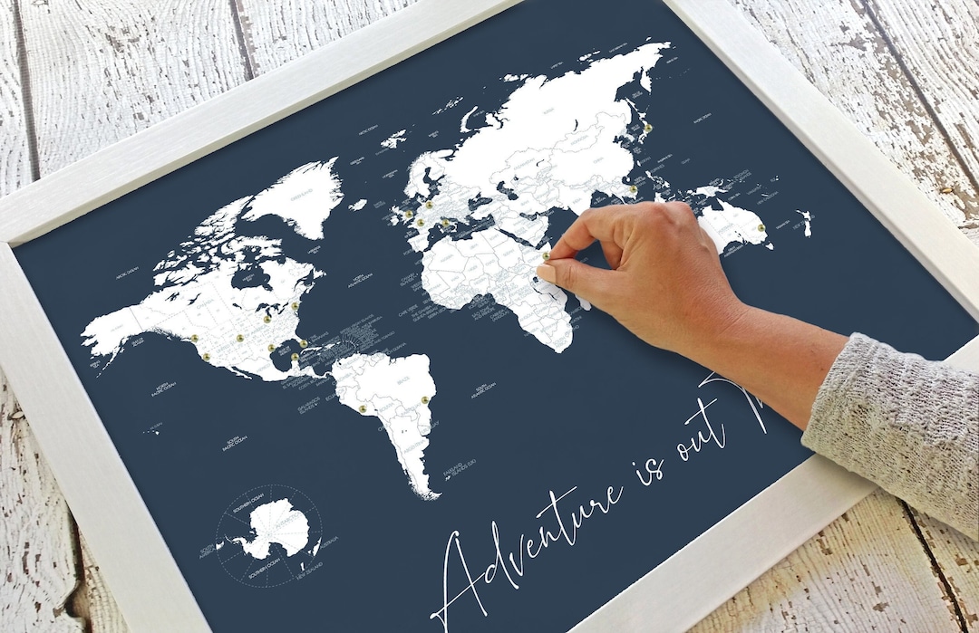 Decorative Travel Map of Places I’ve Been | World Adventure Tracker to ...