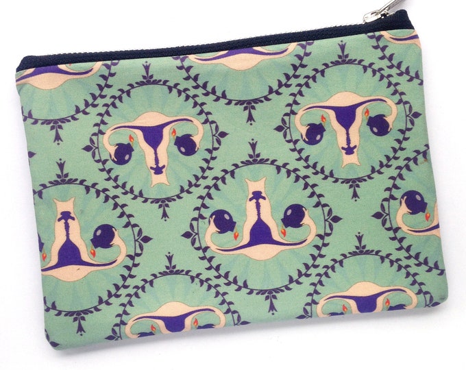 Uterus Bomb Zipper Pouchmakeup Bag, Pencil Case, Feminism, Activism ...