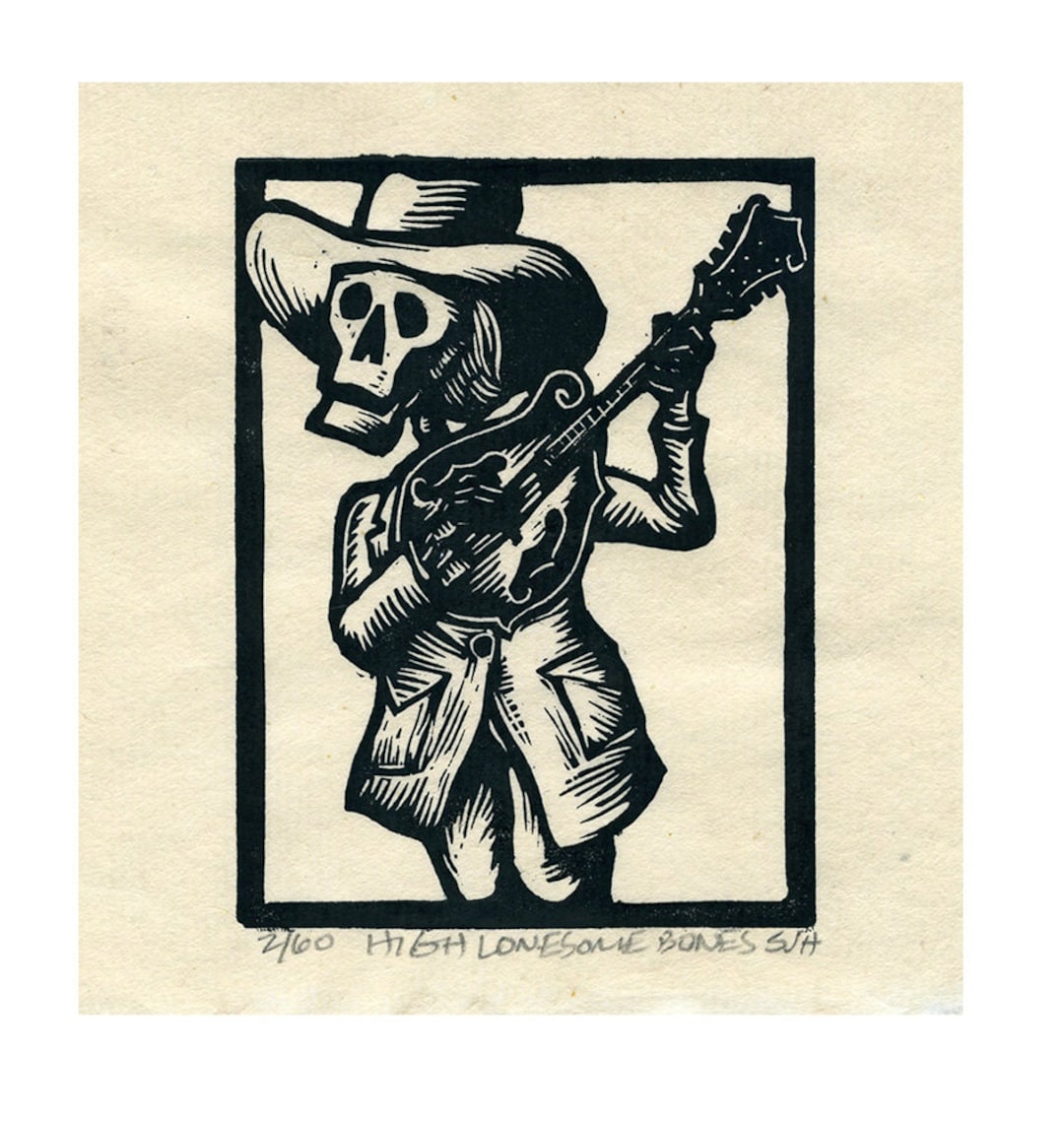Skeleton Playing Mandolin
