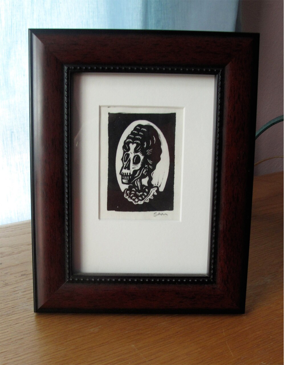 Skeleton Linocut Calavera Beauty. | Etsy