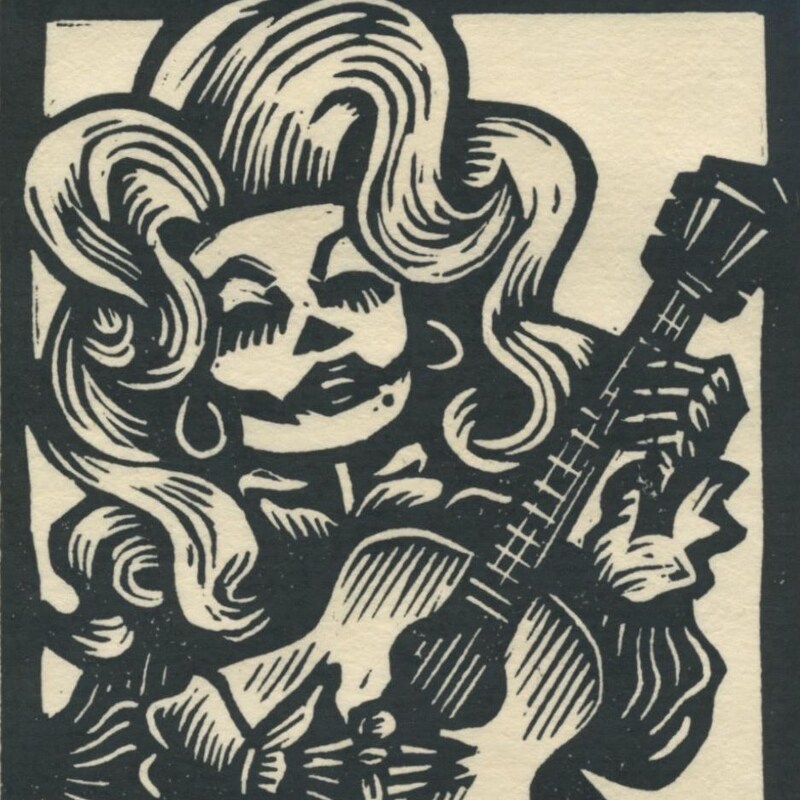Linocut People Print - Etsy