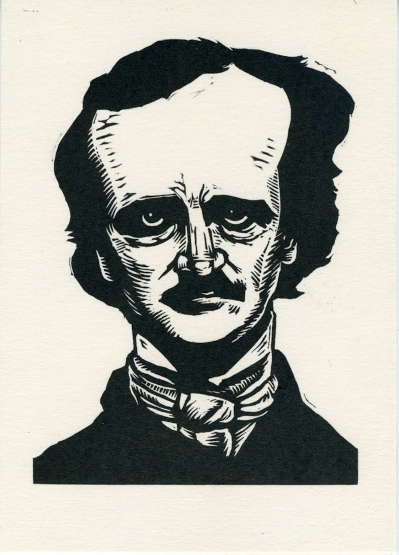 Edgar Allan Poe Greeting Card - Etsy Sweden