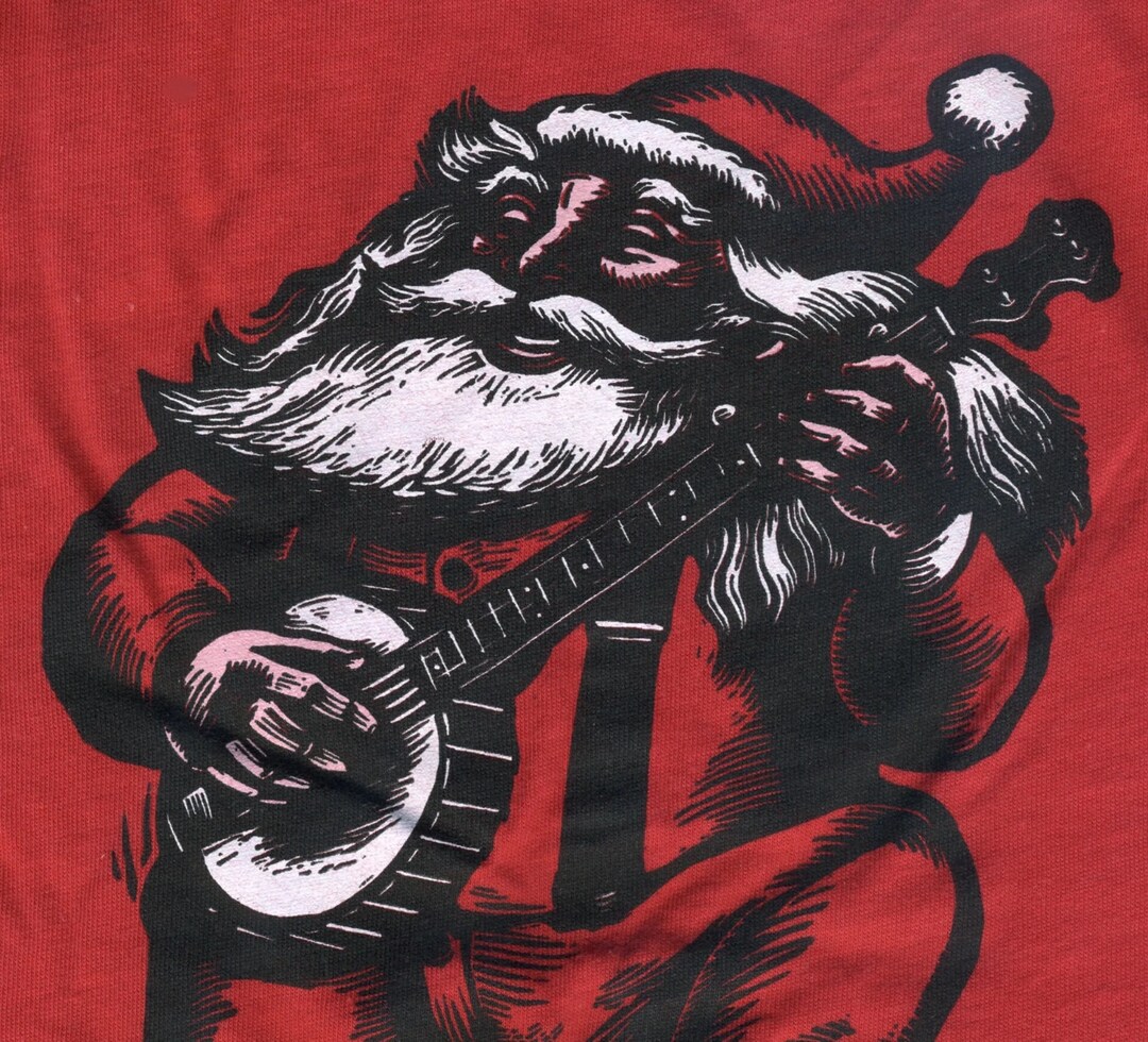 Banjo Santa Tshirt - Etsy