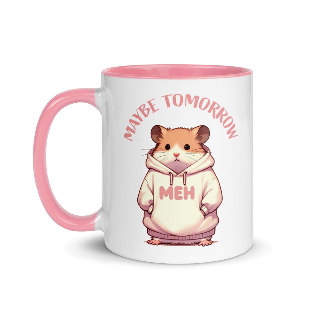 Hamster 'meh' Two-tone Coffee Mug: Original Gift Design - Etsy