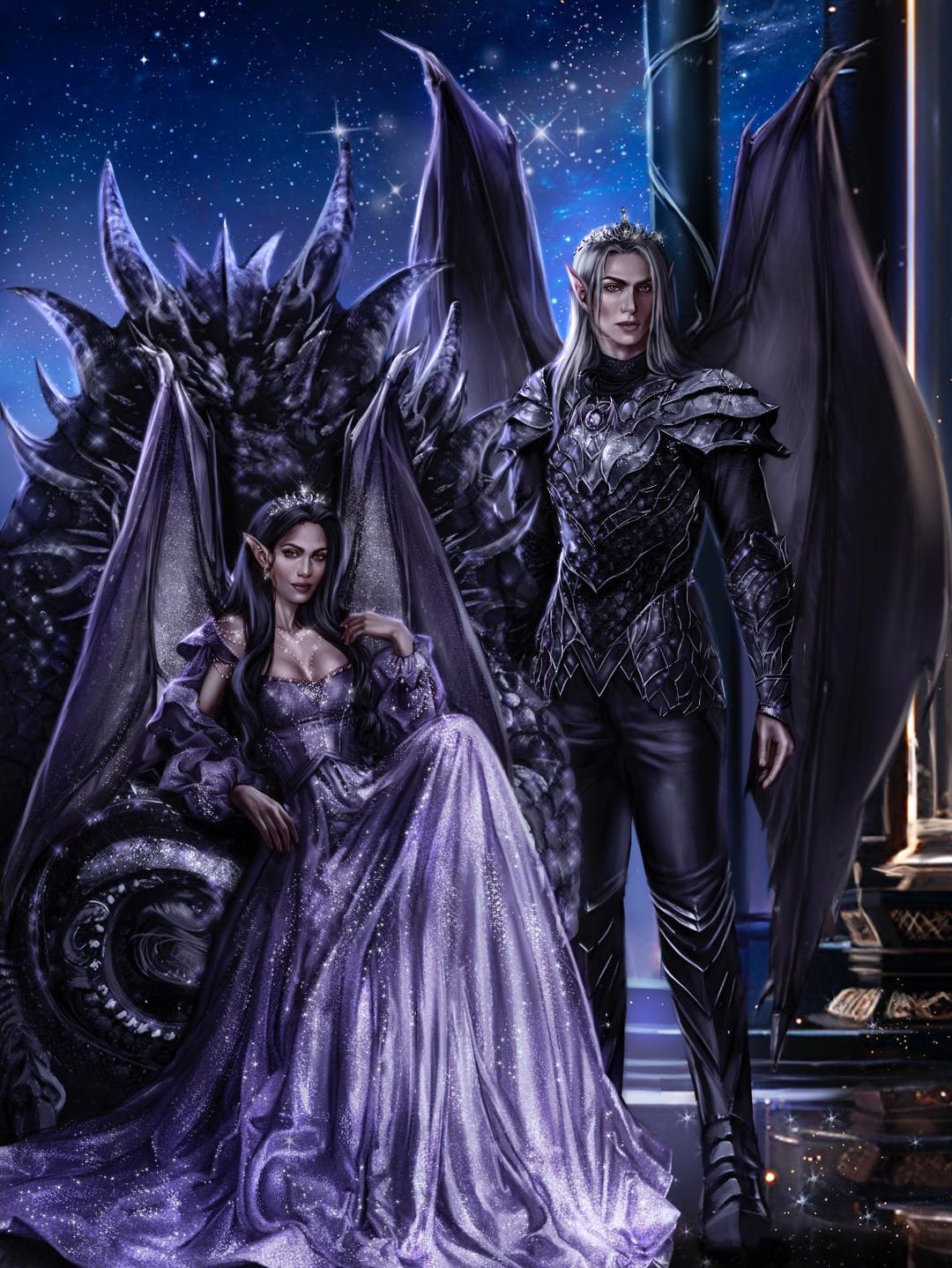 Asteria and Calix Art Print - Throne Scene - From of Light and Freedom (the Star Queen ...