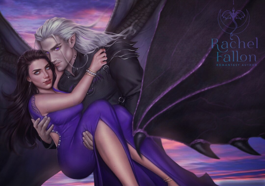 Asteria and Calix Art Print - Flying - From of Darkness and Ruination (the Star Queen Chronicles ...