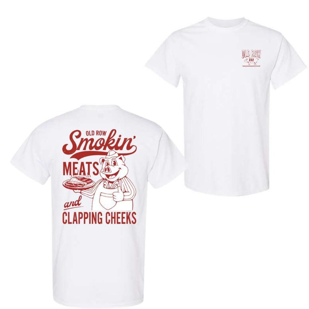 Old Row the Smokin' Meats Graphic 2 Sides T-shirt, Summer Cookout Gift ...