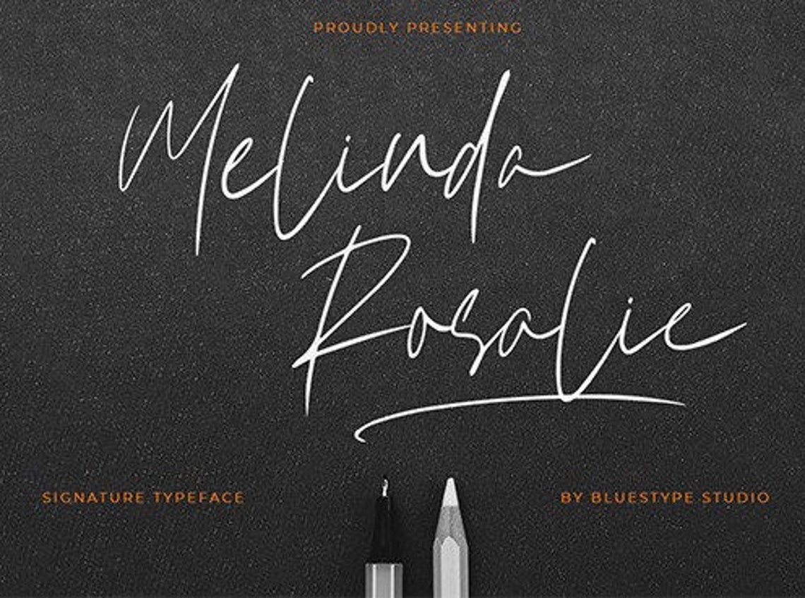 Melinda Rosalie Font, Unique Script Font, Personal Signature Font, Modern Calligraphy, Classic ...