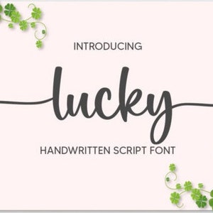 Lucky Font, Fonts With Tails, Rustic Fonts, Bold Fonts, Farmhouse Fonts ...