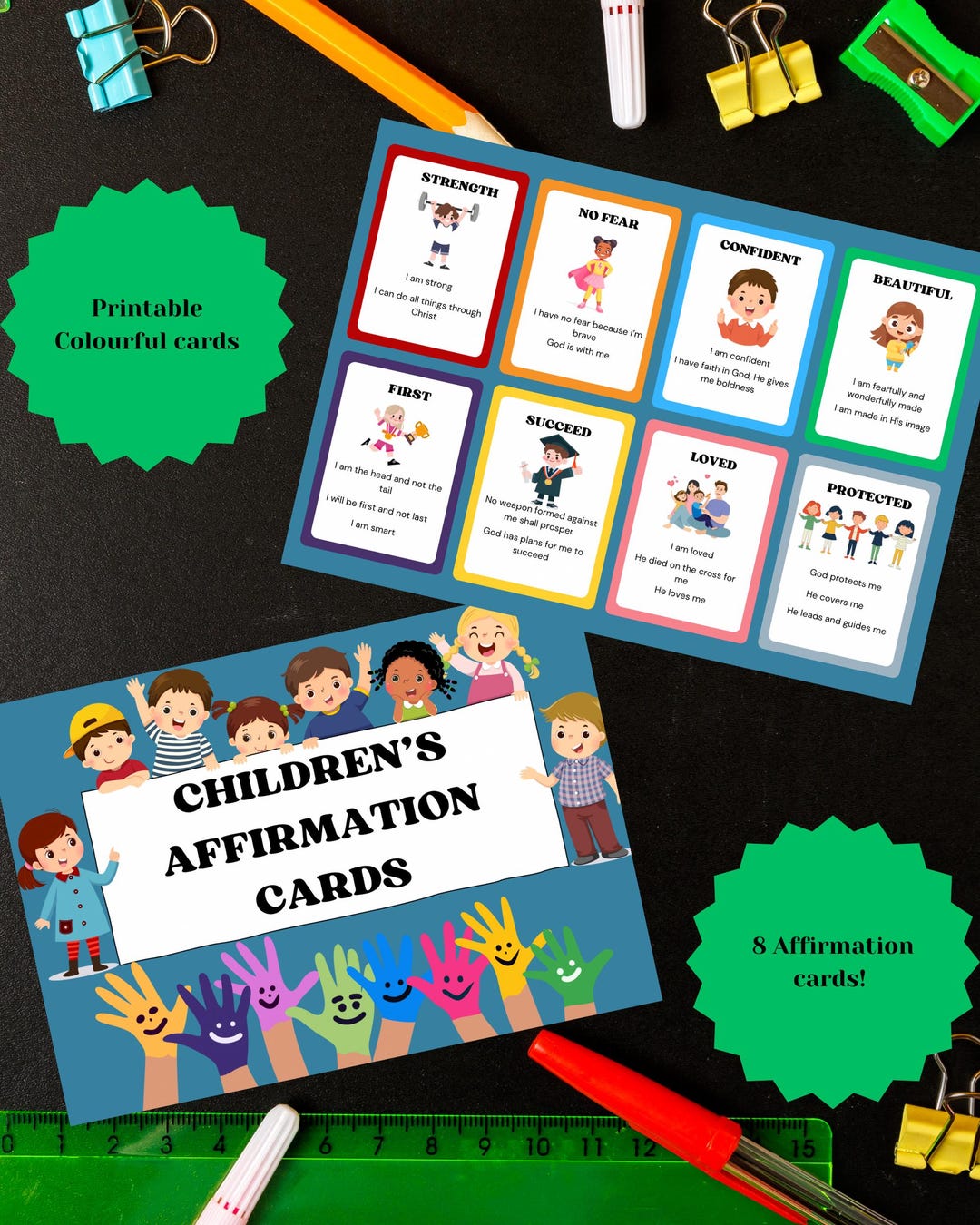 Printable Positive and Confidence Building Affirmation Cards for Kids ...