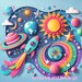 Vibrant Paper-cut Space Art With Rocket, Planets, and Stars. Perfect ...