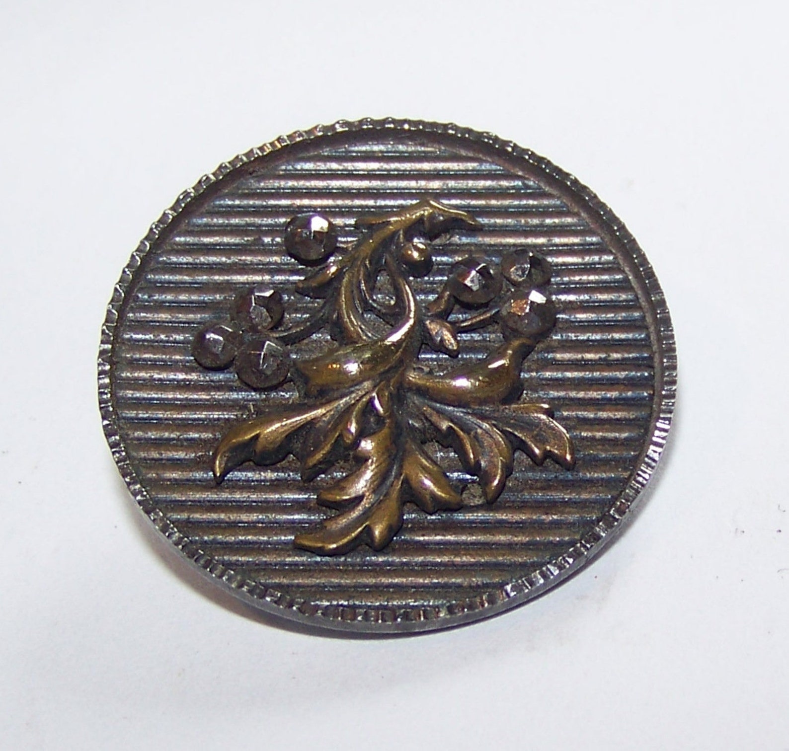 Vintage Victorian Steel Cup Button Wonderful Design Cut | Etsy