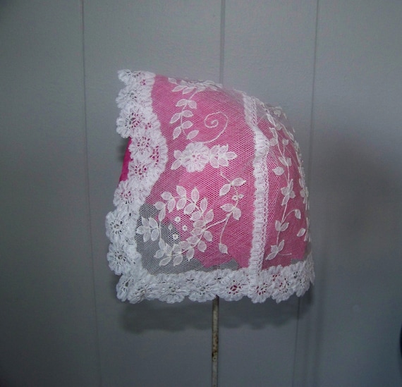 Antique Vintage Baby Bonnet /Cap Princess Lace White … - Gem