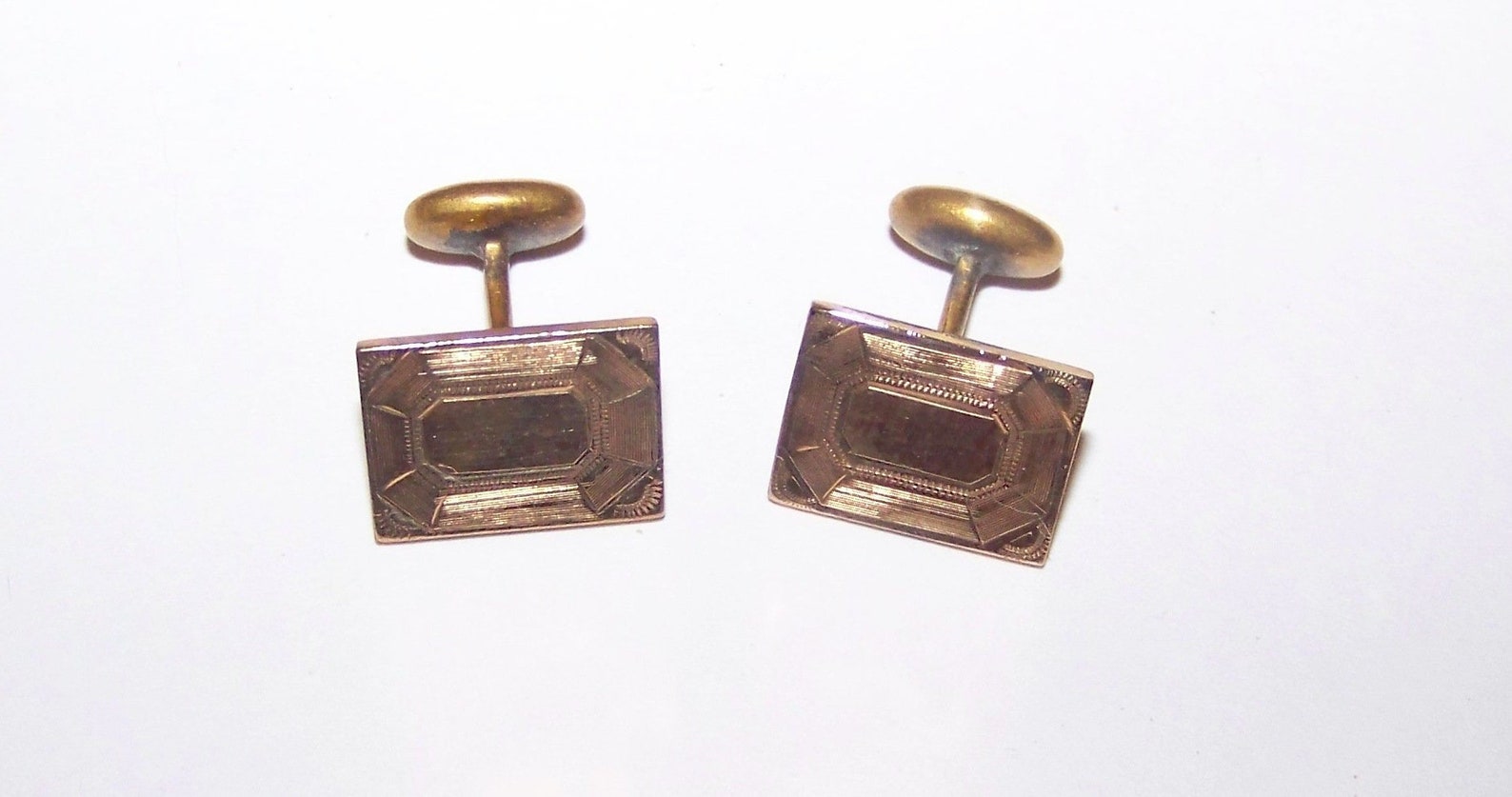 Classic VINTAGE Bean-back Cuff Links Marked GLP CO North Attleboro ...